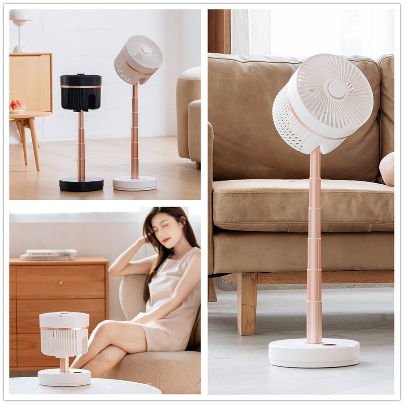 DC 5V Electric Floor Standing Fans 10000mAh Portable Oscillating Air ...